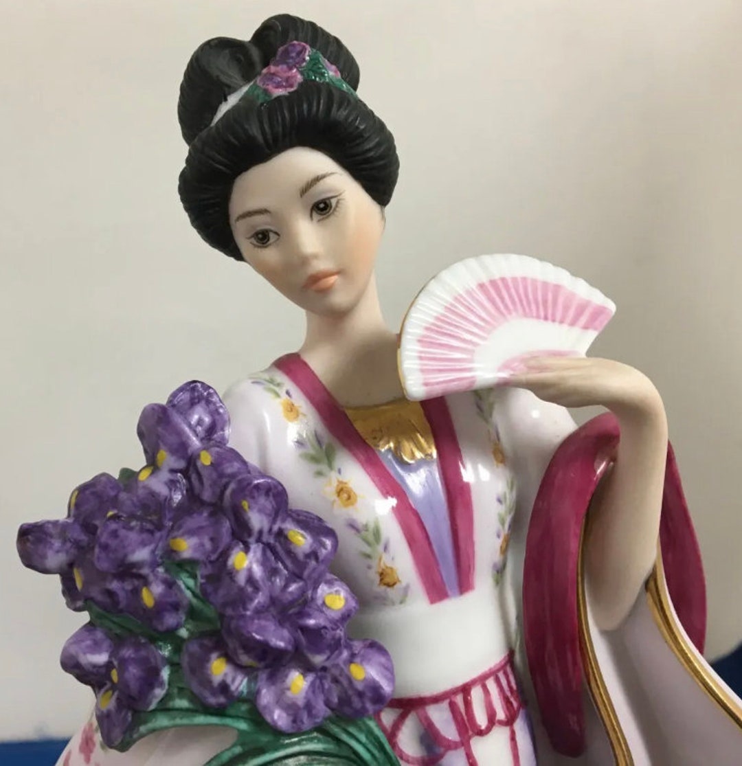 Stunning danbury Mint Figurine the Iris Princess by Lena Liu - Etsy