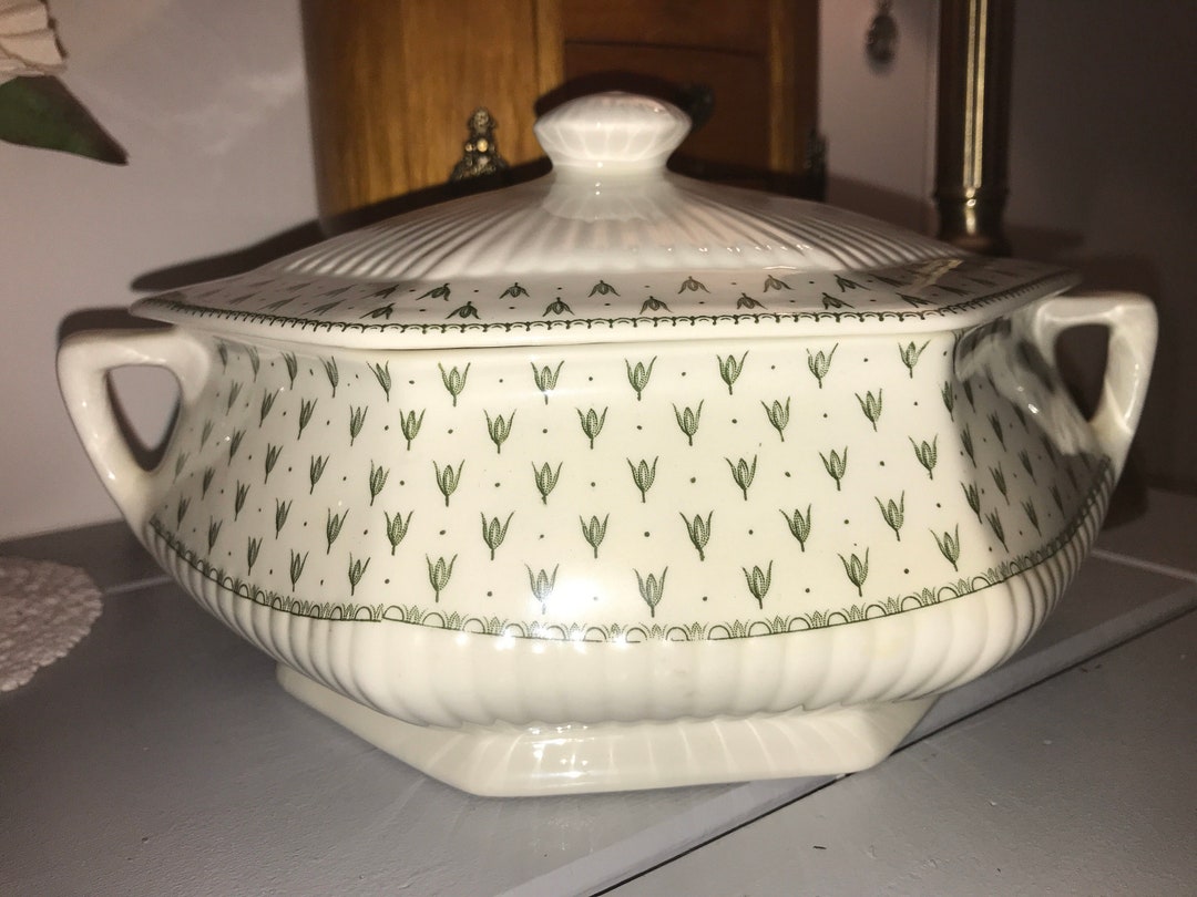 Rare Find: Beautiful Vintage Adams Ironstone meadowlands Covered Tureen ...