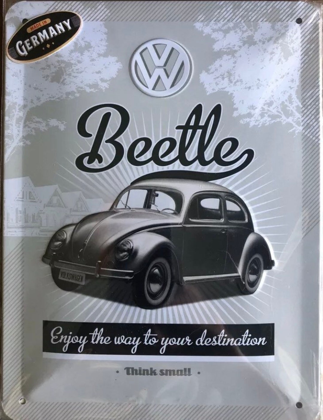 Classic Retro beetle Sign From Nostalgic Art Popular Size 15 X 20 Cms ...