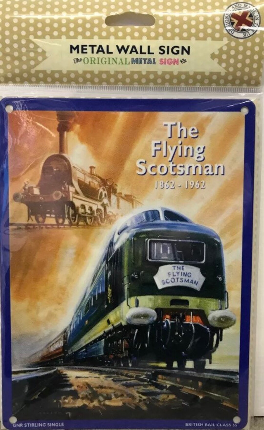 The Flying Scotsman SMALL Tin Metal Wall Sign, Great Gift Idea in the ...