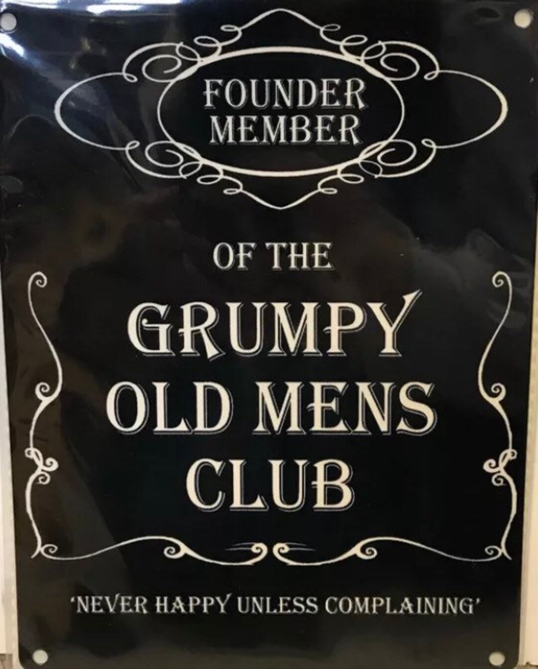 Classic grumpy Old Mens Club Tin Metal Wall Sign in the - Etsy