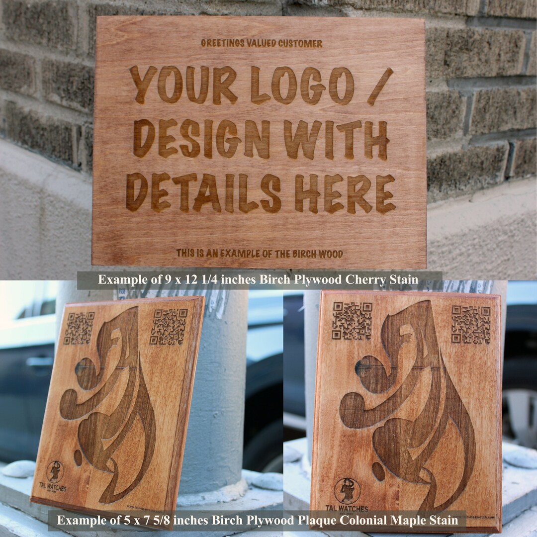 Engraved Wood Logo Sign, Personalized Office Wall Art, Company Name ...