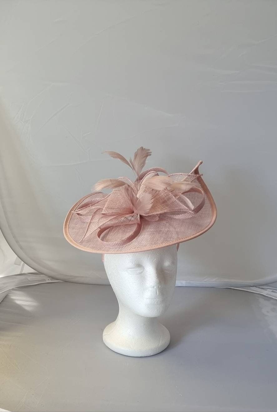 New Blush Pink light Pink pink Fascinator Hatinator With - Etsy UK