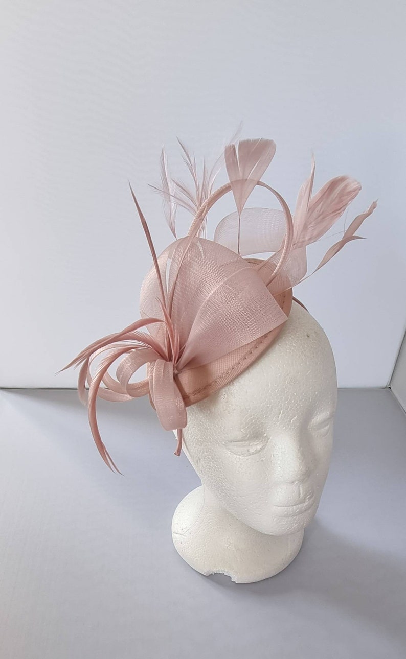 New Pale Pink Colour Fascinator Hatinator With Headband - Etsy