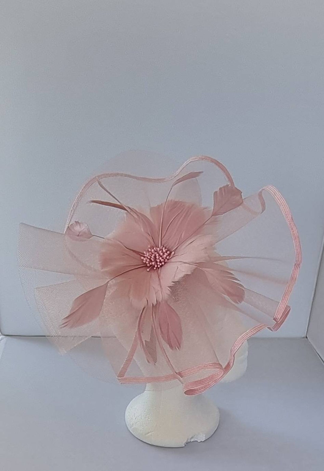 New Pale Pink Colour Fascinator Hatinator With Band & Clip Weddings ...