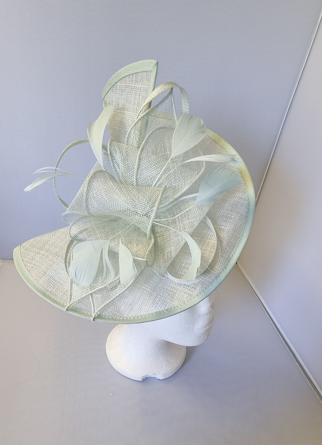 New Dusty Aqua Colour Fascinator Hatinator With Band & Clip With More ...