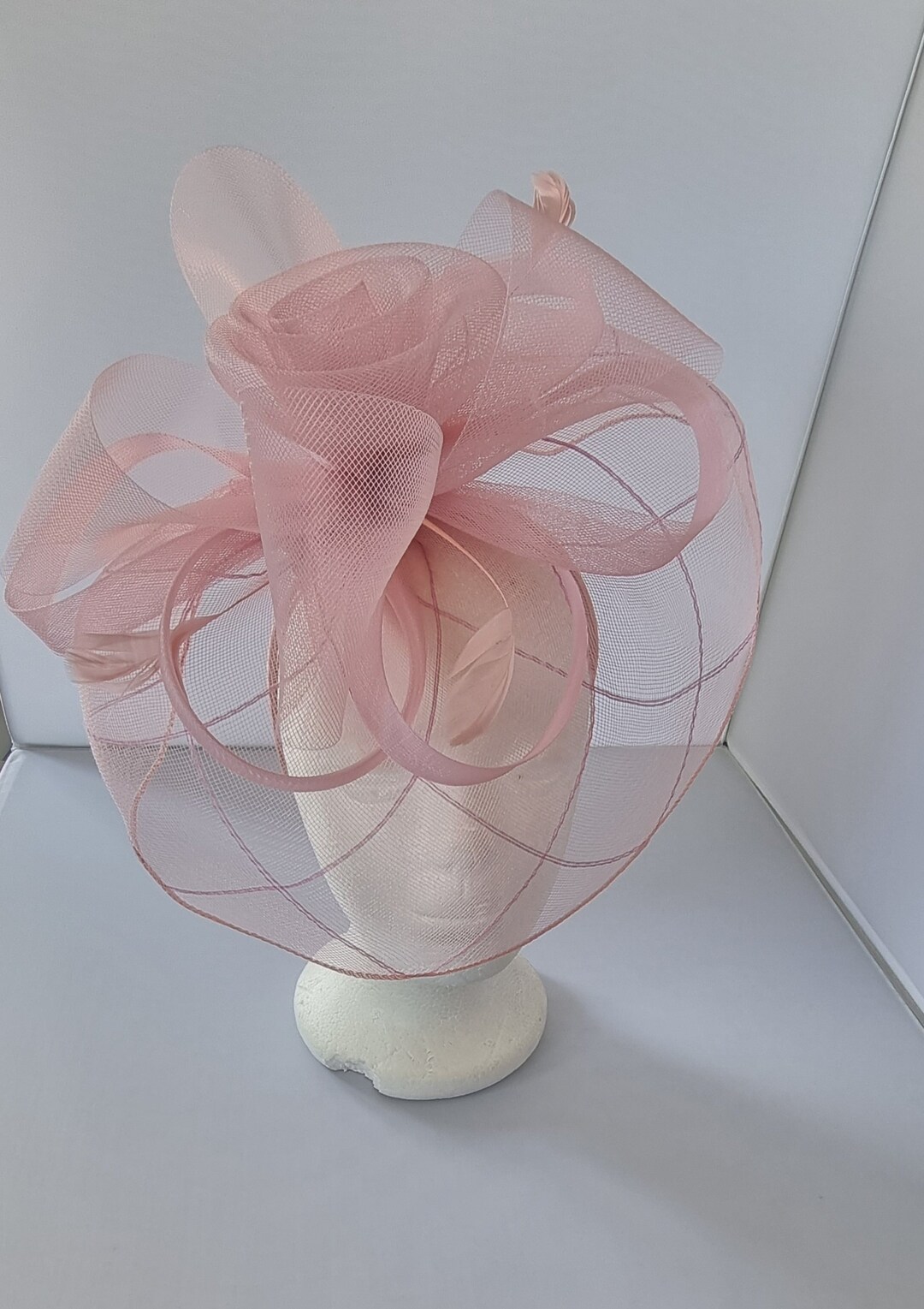 New Blush Pink ,pink Fascinator Hatinator With Band & Clip Weddings ...