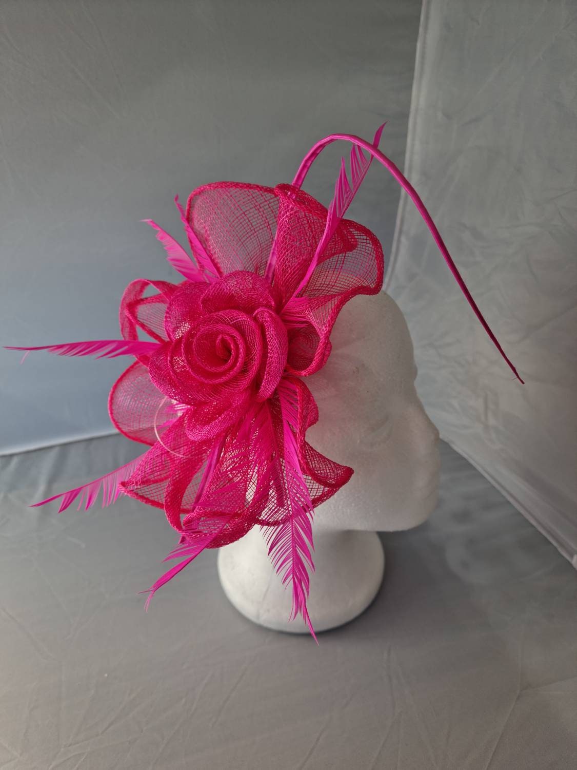 Hot Pink Fascinator Hatinator With Band & Clip Weddings Races - Etsy UK