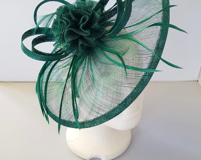 New Green Colour Fascinator Hatinator With Band & Clip With More Colors ...