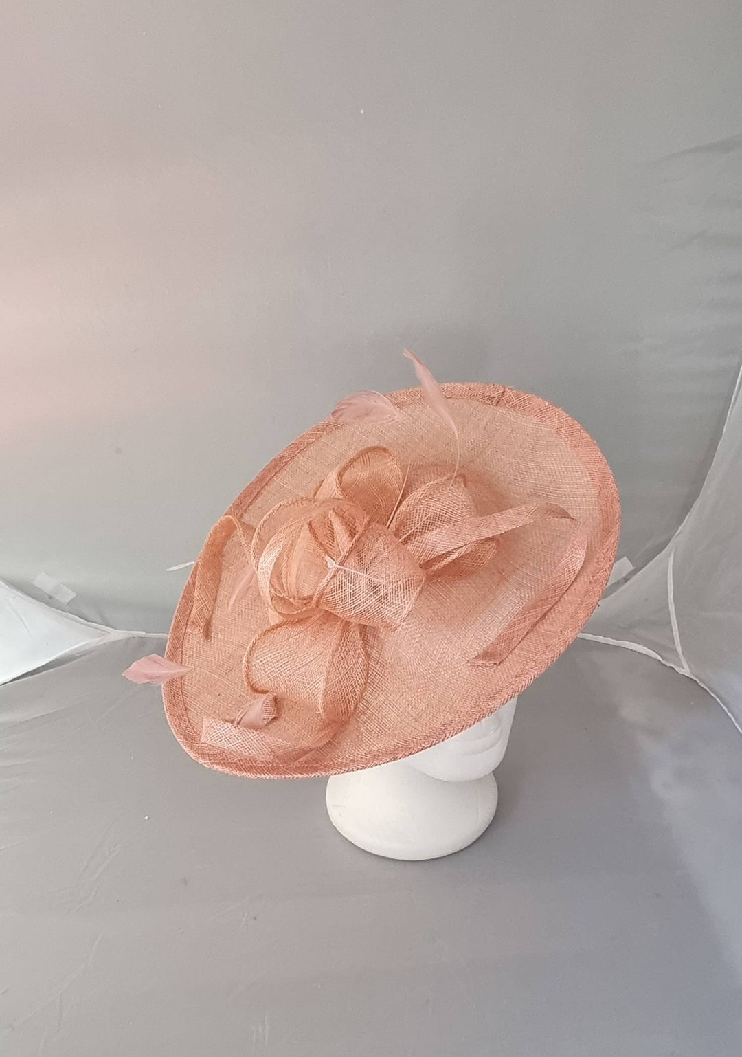 New Dusty Pink Colour Fascinator Hatinator With Headband With More ...