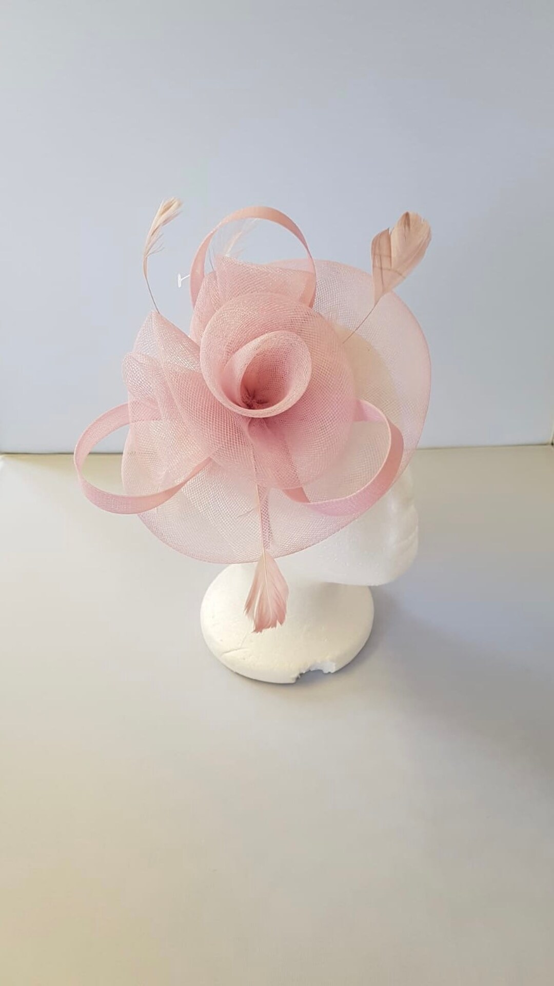 New Pale Pink ,light Pink Colour Fascinator Hatinator With Band & Clip ...
