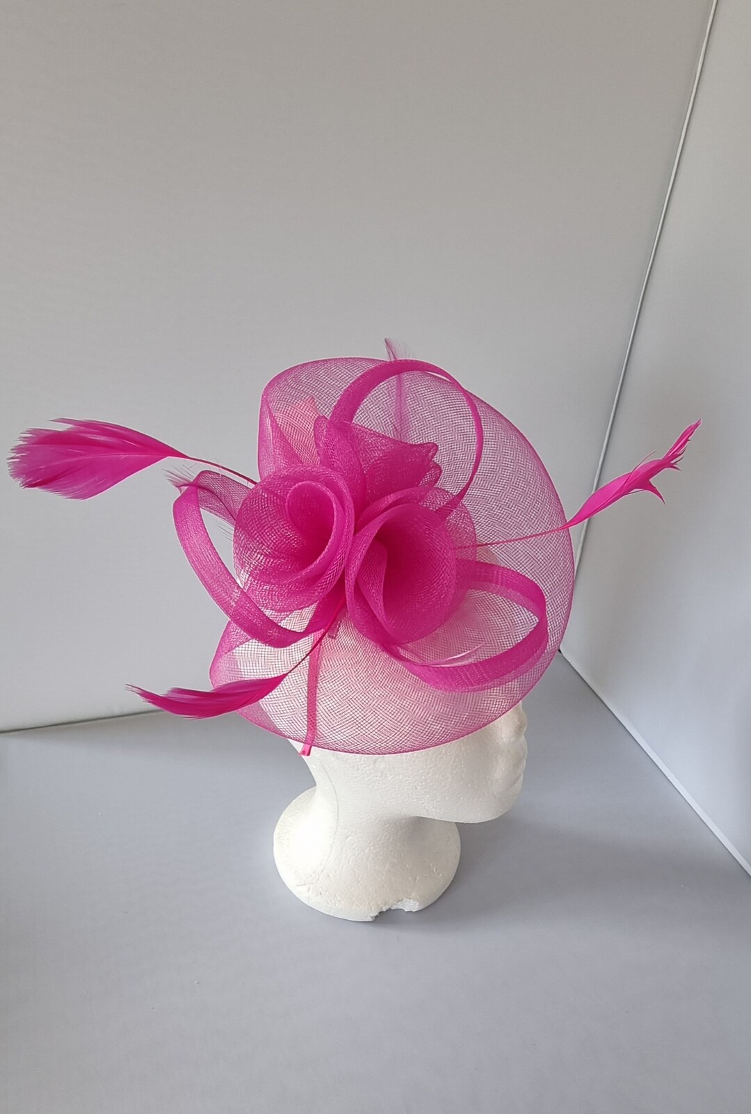 New Hot Pink ,pink Colour Fascinator Hatinator With Band & Clip ...