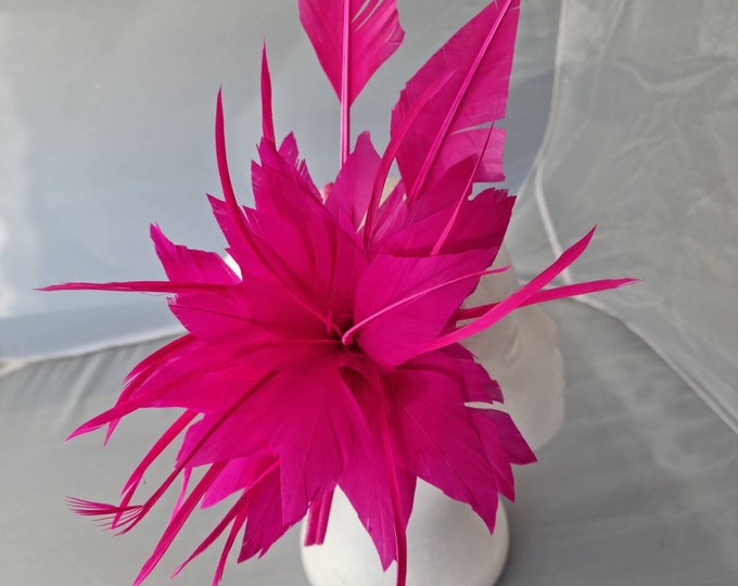 New Hot Pink Fascinator Hatinator With Band & Clip With More - Etsy
