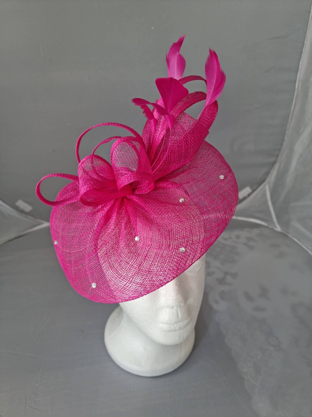 New Hot Pink Fascinator Hatinator With Band & Clip With More Colors ...