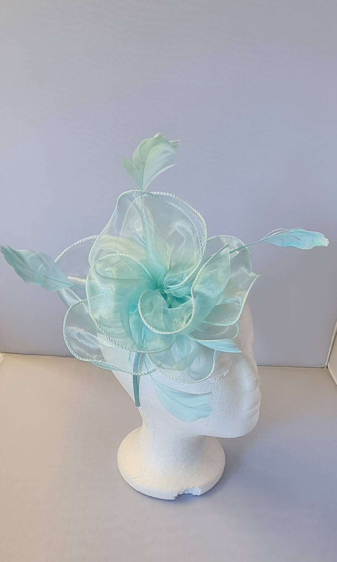 New Aqua Colour Fascinator Hatinator With Clip Headband Weddings Races ...