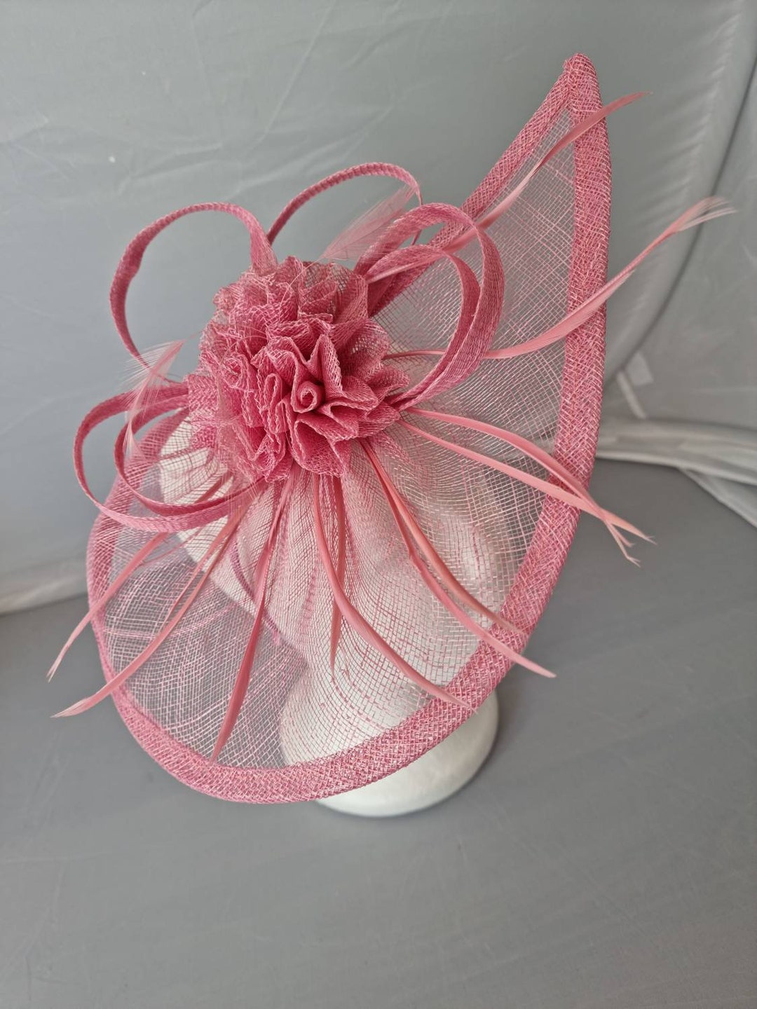 New Rose Pink Fascinator Hatinator With Band & Clip With More Colors ...