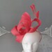 New Coral Pink Colour Fascinator Hatinator With Headband Weddings Races ...