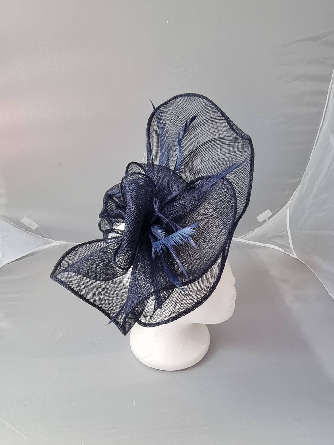 New Navy Blue Fascinator Hatinator With Band & Clip With More Colors ...