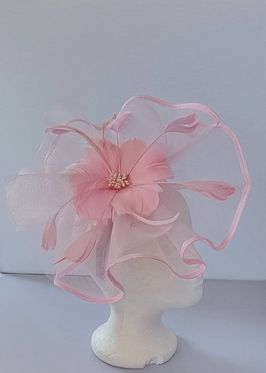 New Baby Pink Colour Fascinator Hatinator With Band & Clip Weddings ...