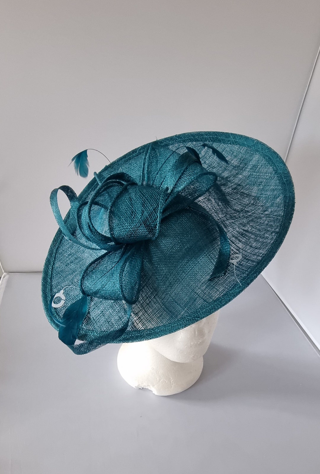 New Teal Colour Fascinator Hatinator With Band & Clip Weddings Races ...