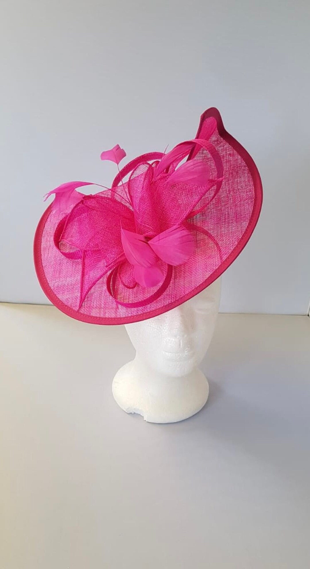 New Hot Pink Colour Fascinator Hatinator With Band & Clip With More ...