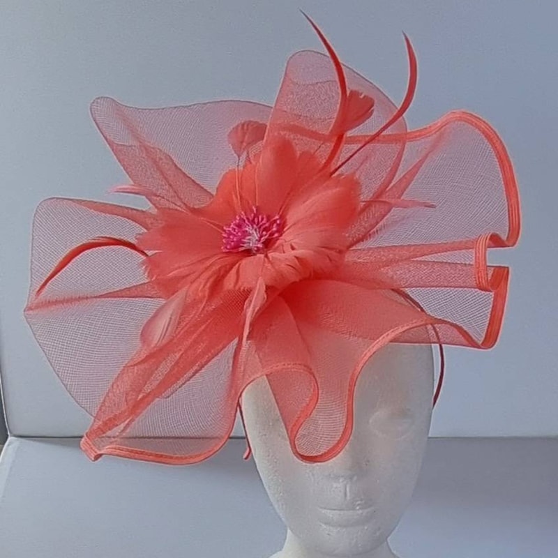 Coral Fascinator - Etsy UK
