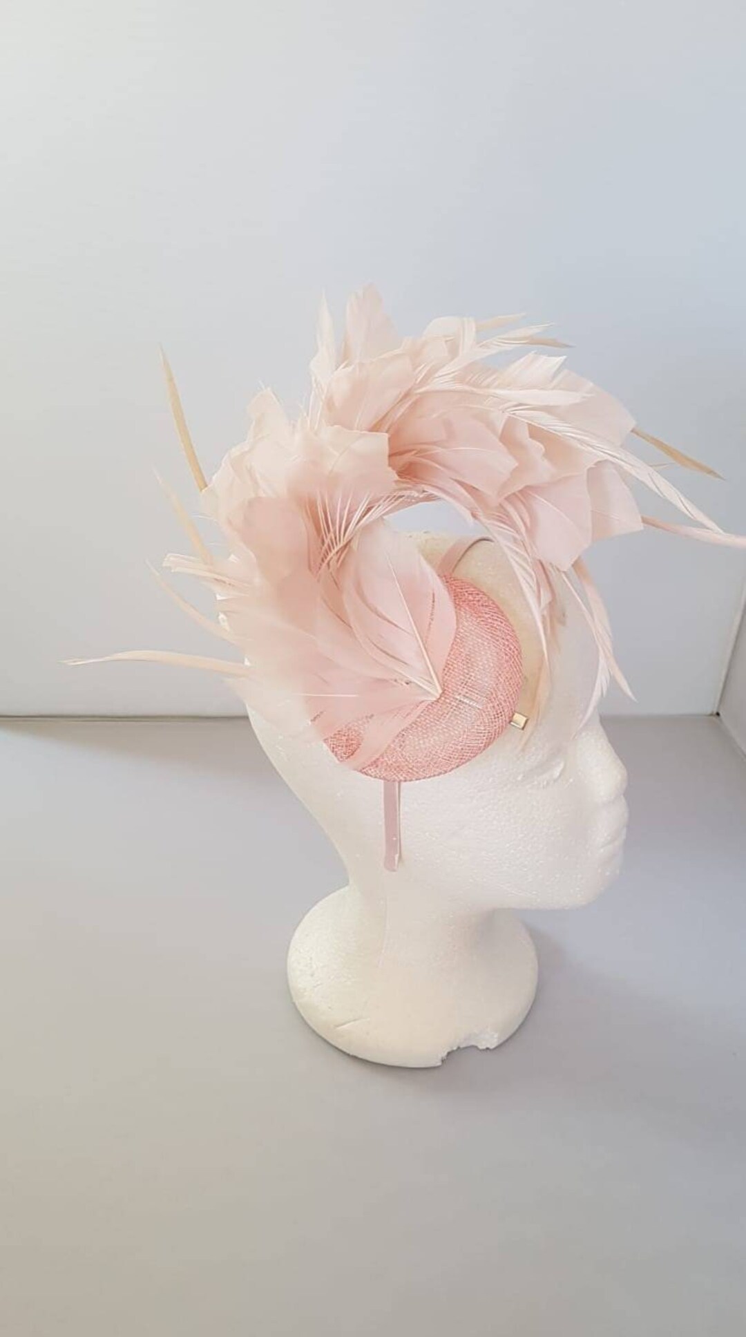 New Blush Pink,light Pink Fascinator Hatinator With Band & Clip With ...