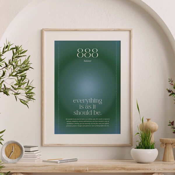 888 Aura Poster - Etsy