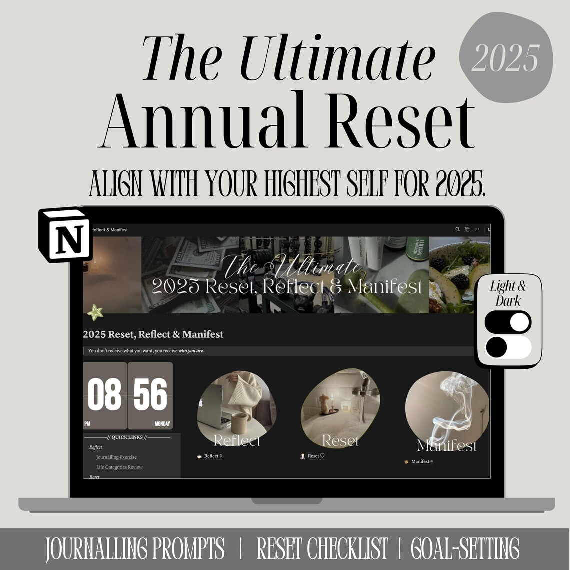 2025 Digital Planner Notion Template: Annual Reset (digital Download ...