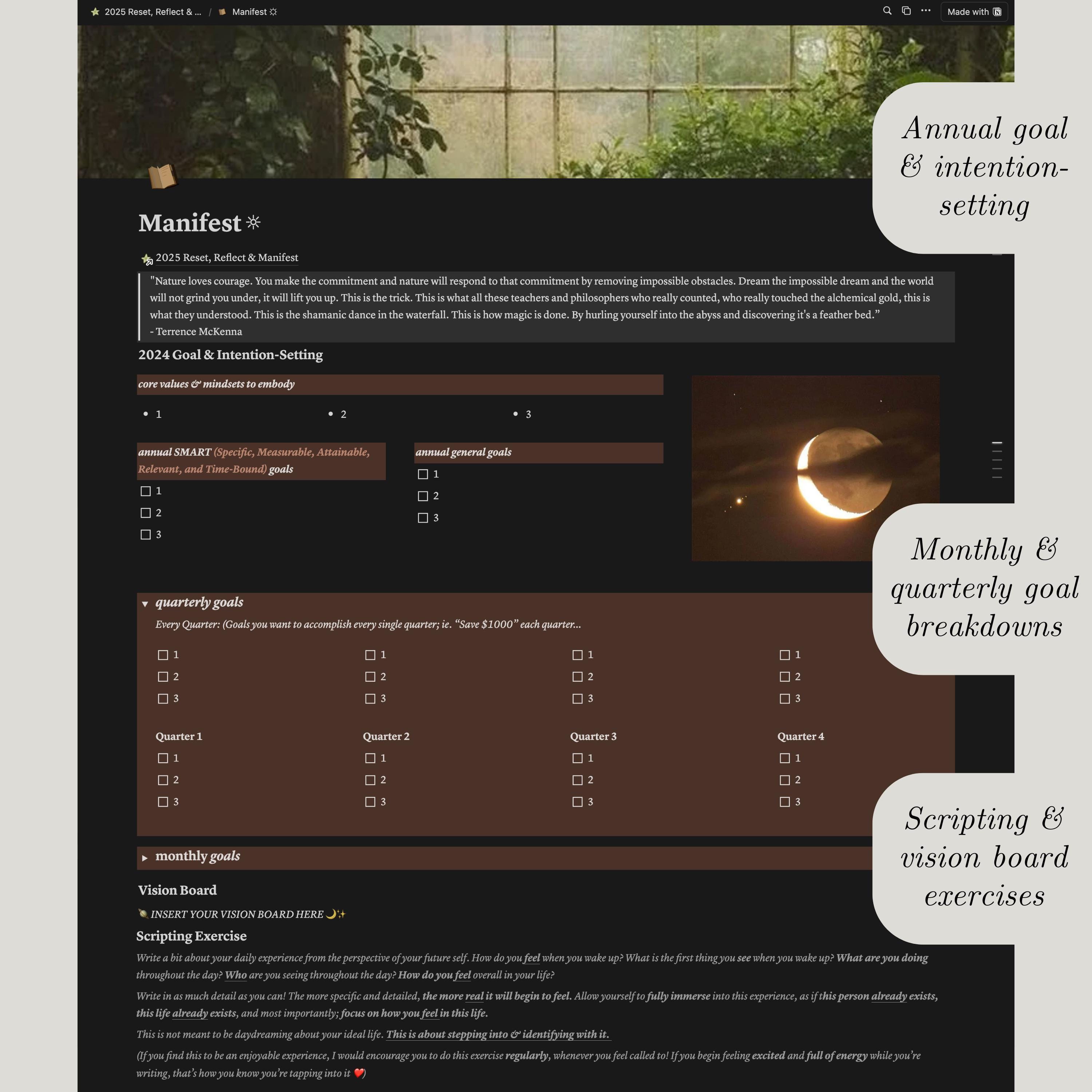 2025 Digital Planner Notion Template: Annual Reset (digital Download ...