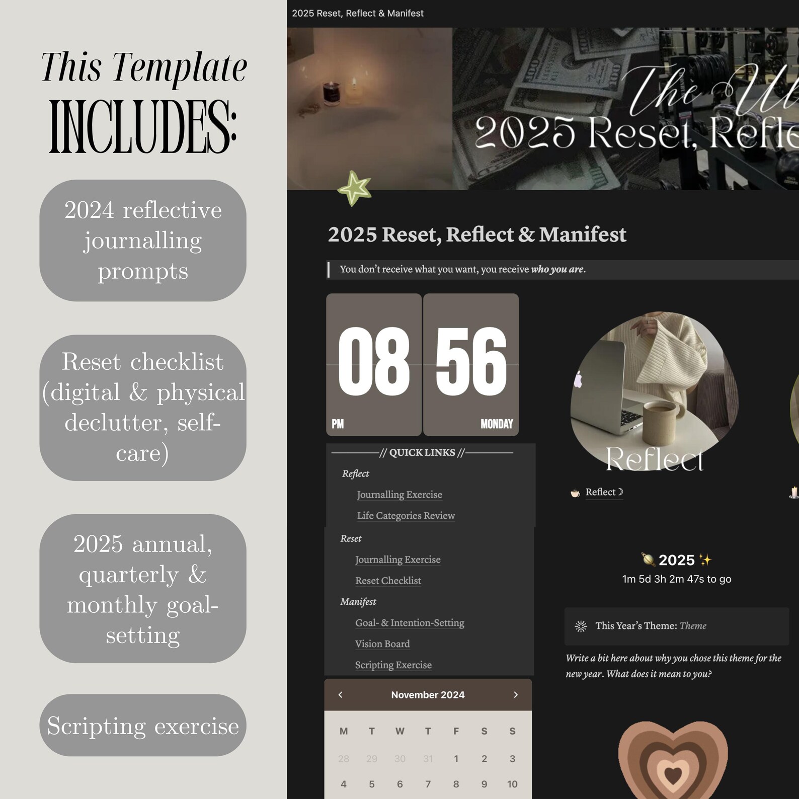 2025 Digital Planner Notion Template: Annual Reset (digital Download ...