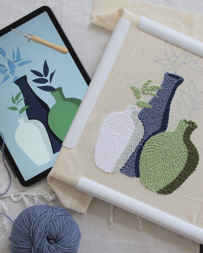 Punch Needle Digital Embroidery Pattern Template, PDF File, Digital ...