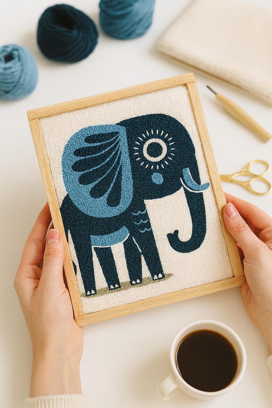 Elephant Punch Needle Printable Pattern for Beginners / Instant ...