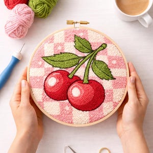 Cherry Punch Needle Printable Pattern for Beginners / Instant Download ...