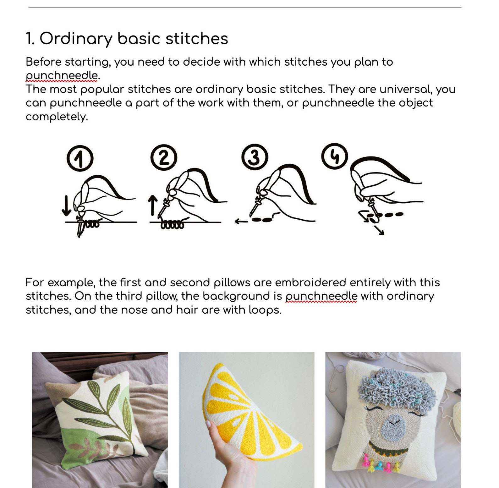 Beginner's Guide to Punch Needle Embroidery, Instruction PDF With ...