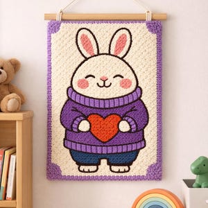 Rabbit Punch Needle Printable Pattern for Beginners / Instant Download ...