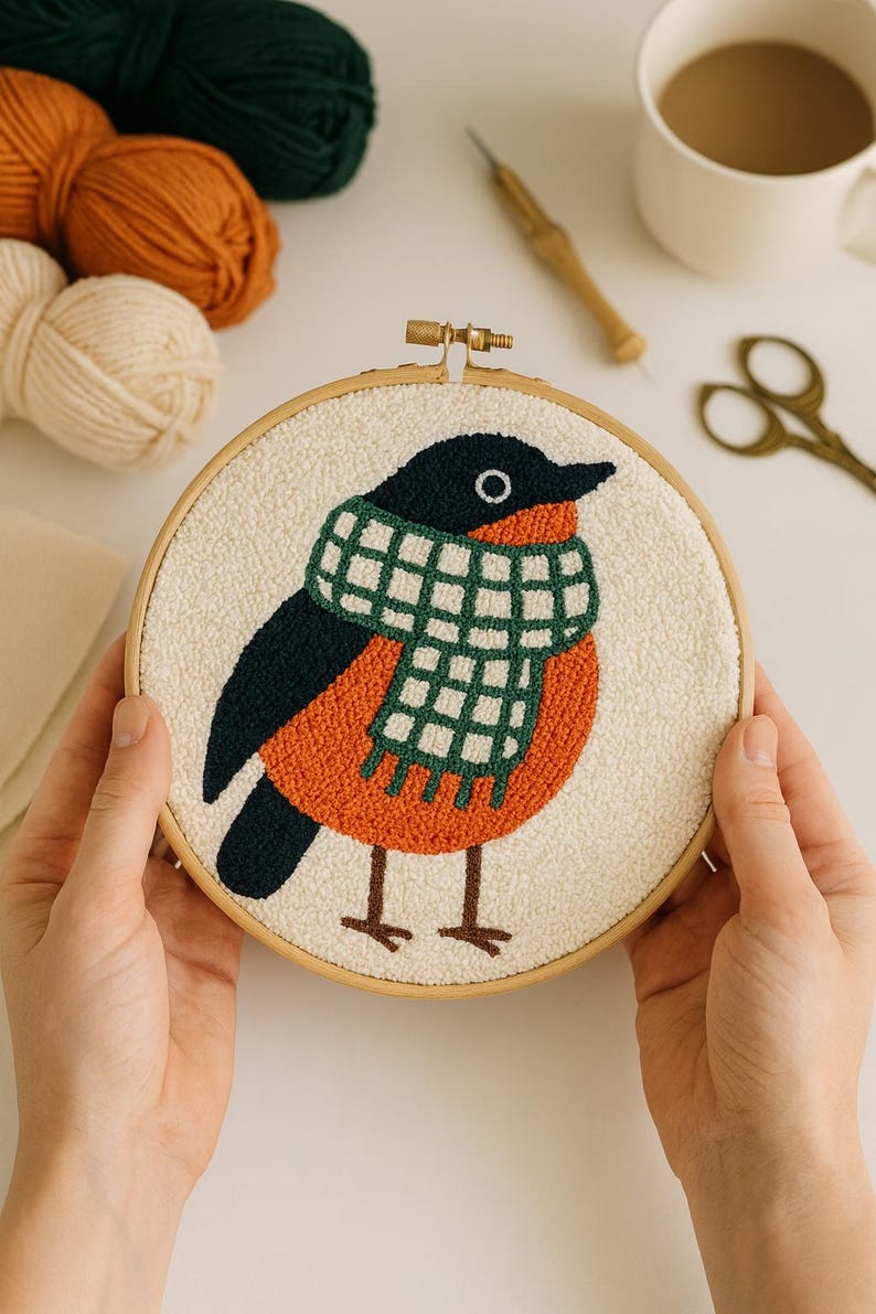 Winter Punch Needle Printable Pattern for Beginners / Instant Download / Punchneedle PDF Design ...