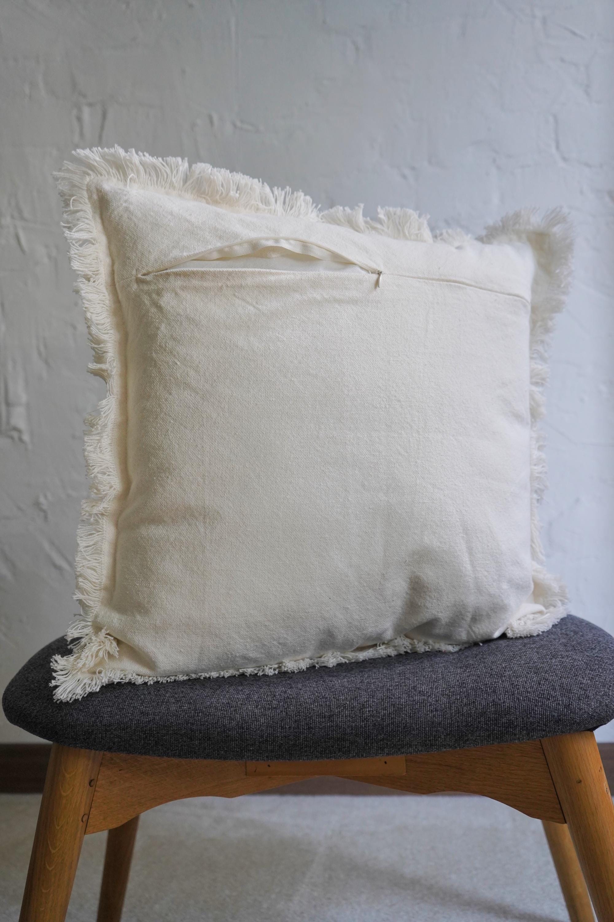 Embroidered Cushion Case/ Christmas Pillow Cover / Punch Needle Textile ...