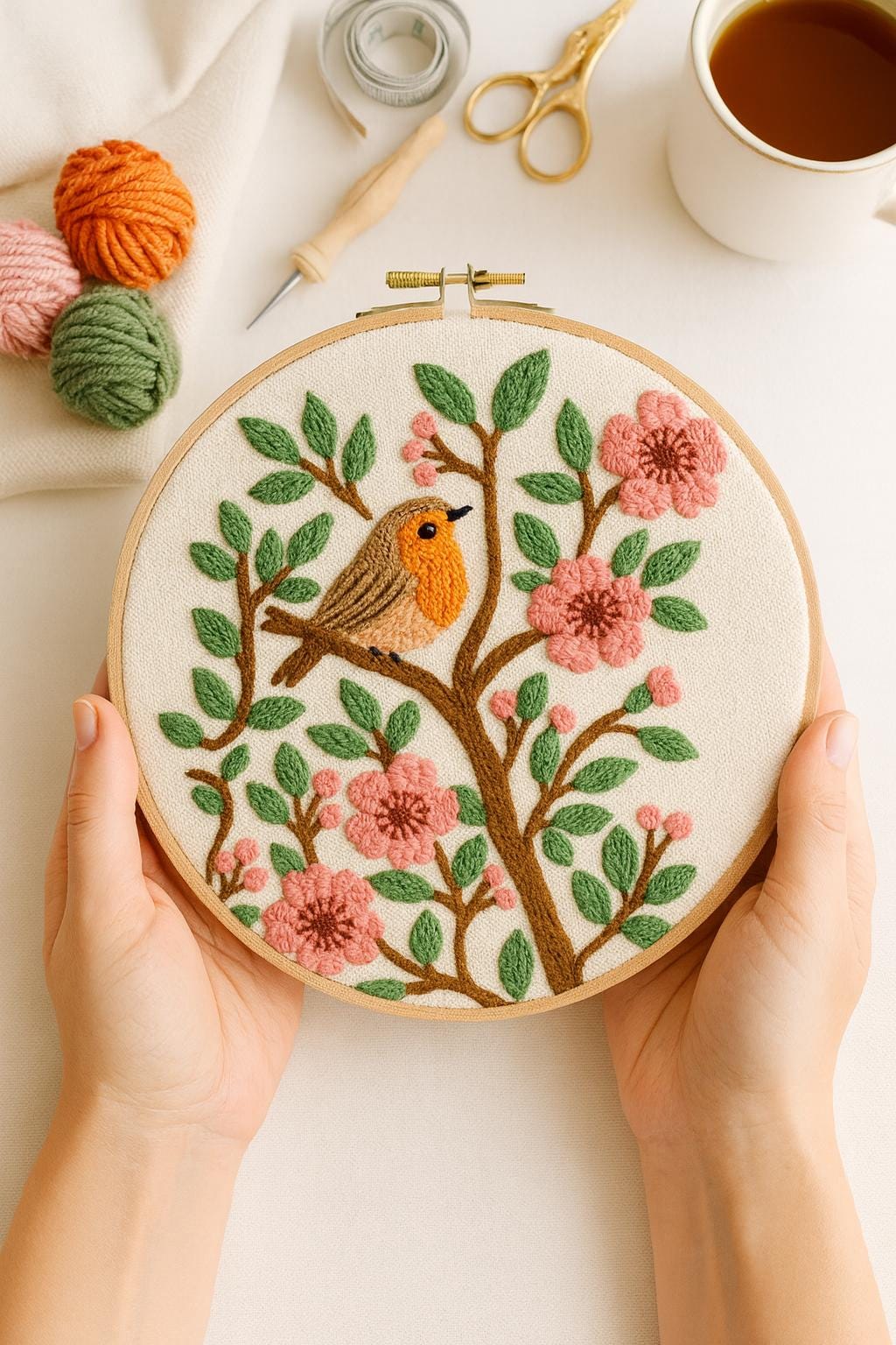 Floral Printable Punch Needle, Pattern for Beginners, Instant Download ...