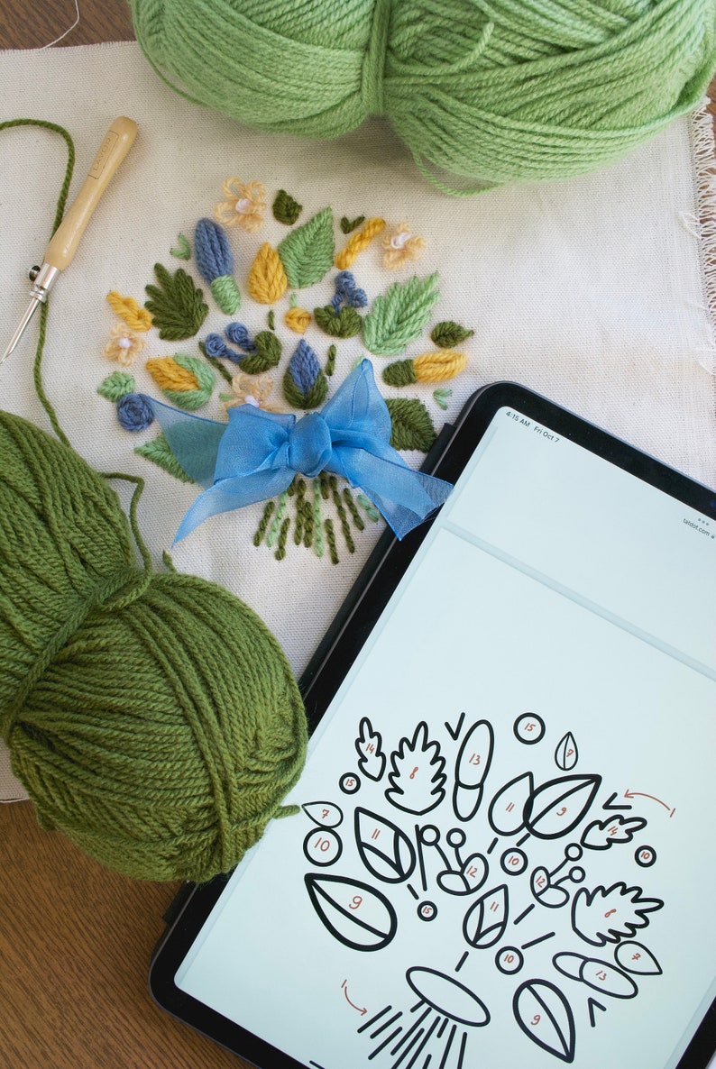 Beginner's Guide to Punch Needle Embroidery, Instruction PDF With ...