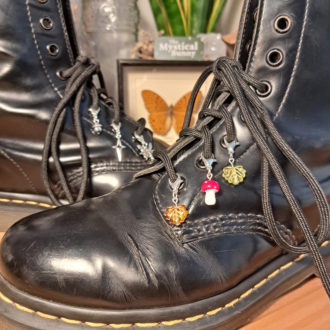 Set of 6 Fairycore Shoe Lace Charms. Gold or Silver. Clip on Shoe ...