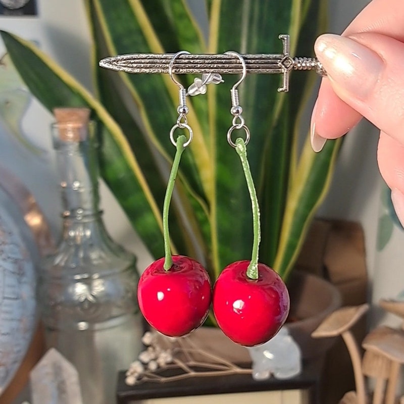 Cherry Earrings - Etsy