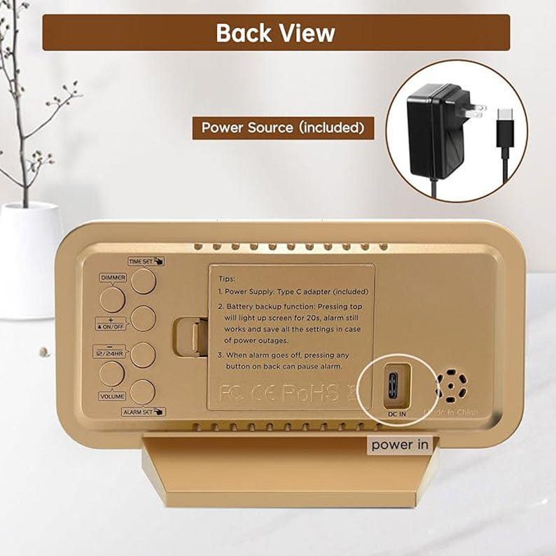 Digital Mirror Clock Alarm Clock for Desk - Etsy