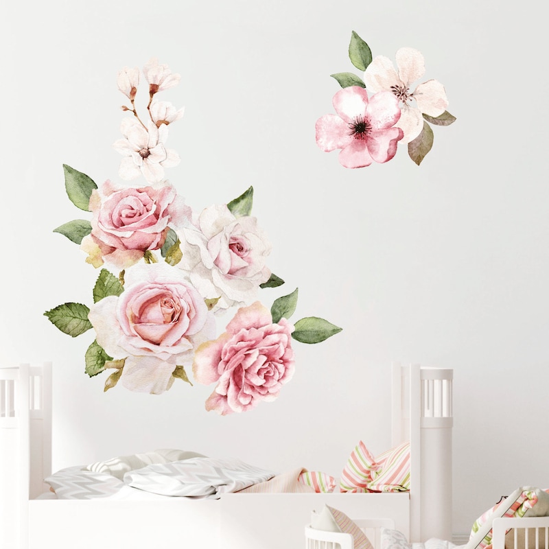 Floral Wall Decals - Etsy