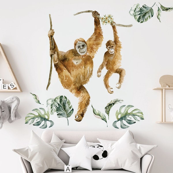 Monkey Wall Decals - Etsy