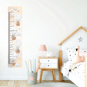 Personalised Height Chart Sticker, Nursery Growth Chart Decal, Safari ...