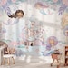 Mermaid Nursery Wallpaper Underwater Wall Mural for Girls Room Peel and ...