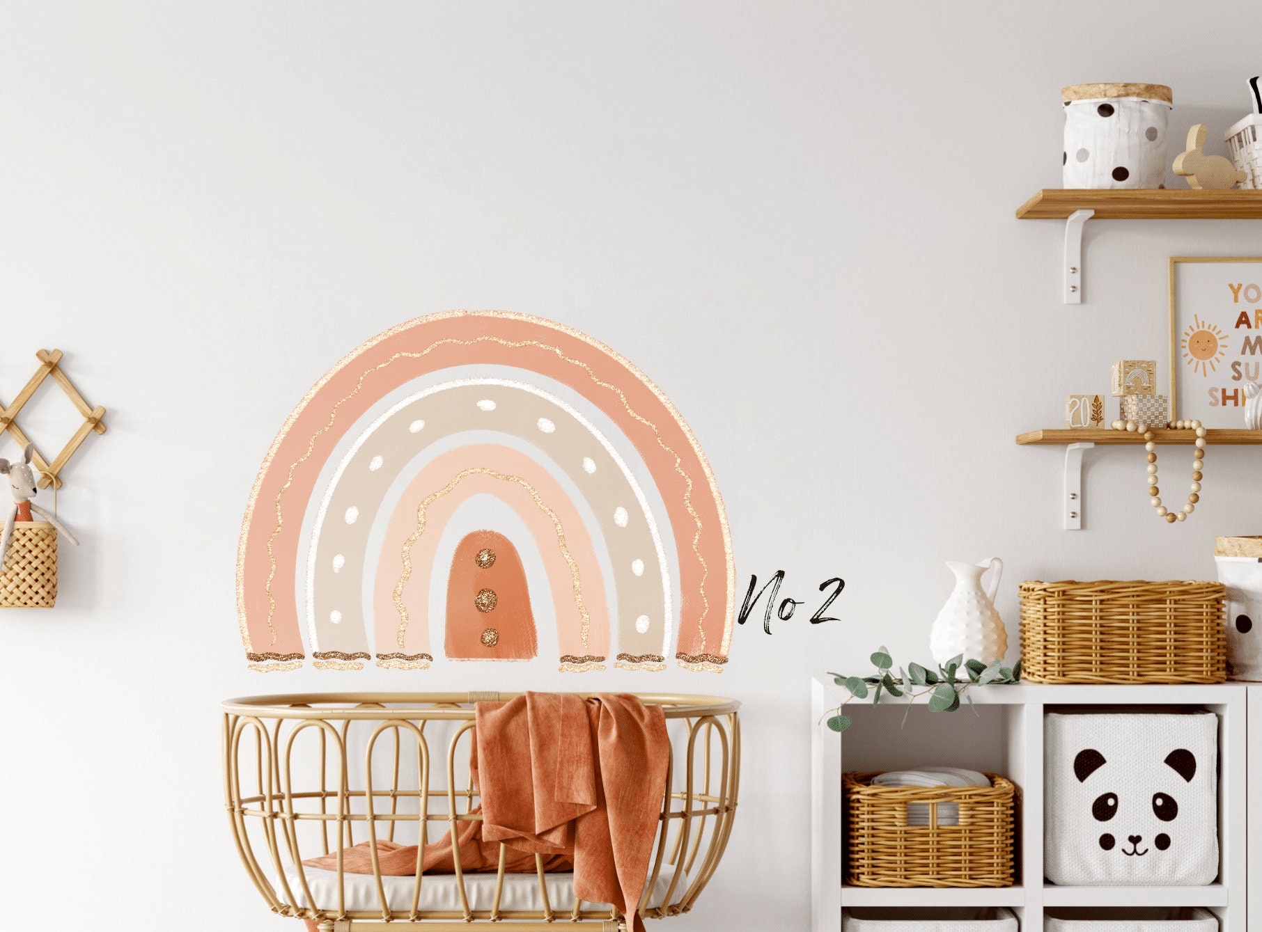 Rainbow wall decal Nursery wall decal Watercolor rainbow | Etsy