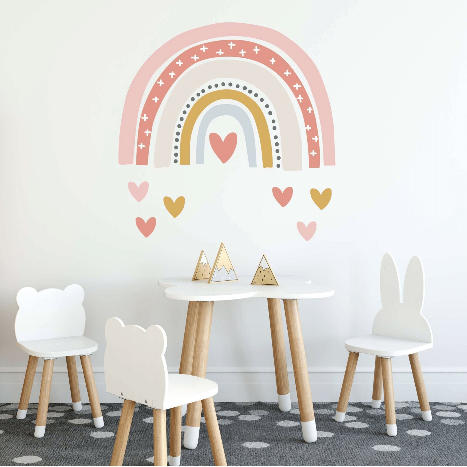 Rainbow Wall Decal Rainbow Wall Sticker Large Rainbow Wall | Etsy