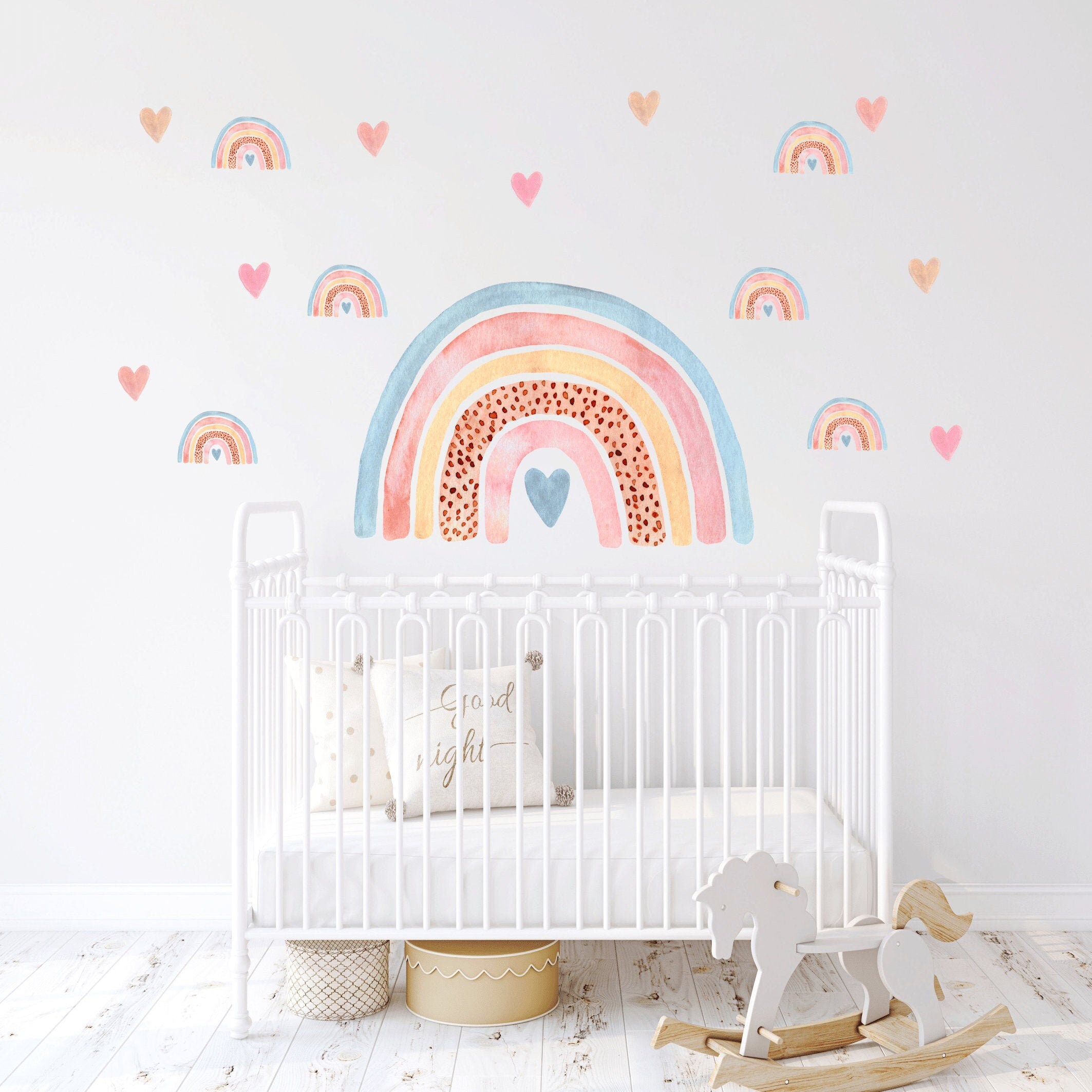 Rainbow wall decal rainbow wall sticker large rainbow wall | Etsy